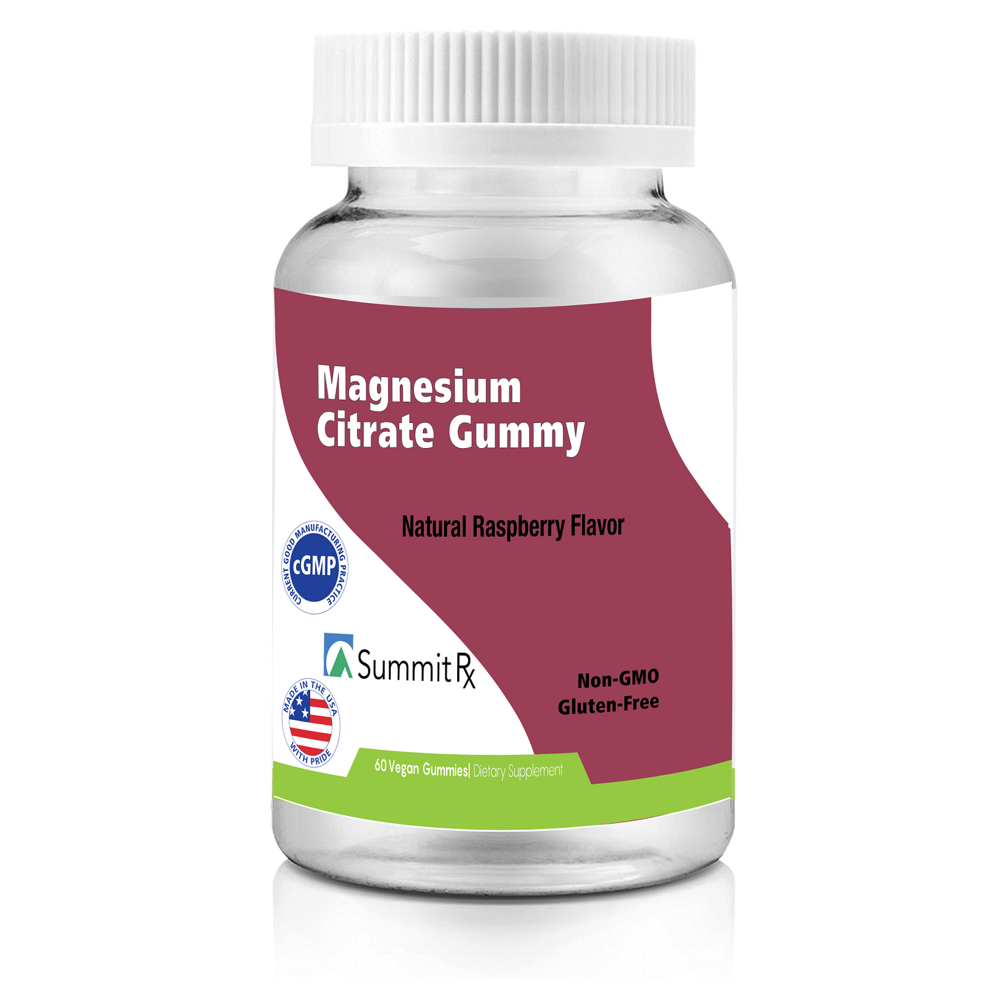 Magnesium Citrate 35mg Gummy, 3g, Natural Raspberry Flavor, Non- GMO ...