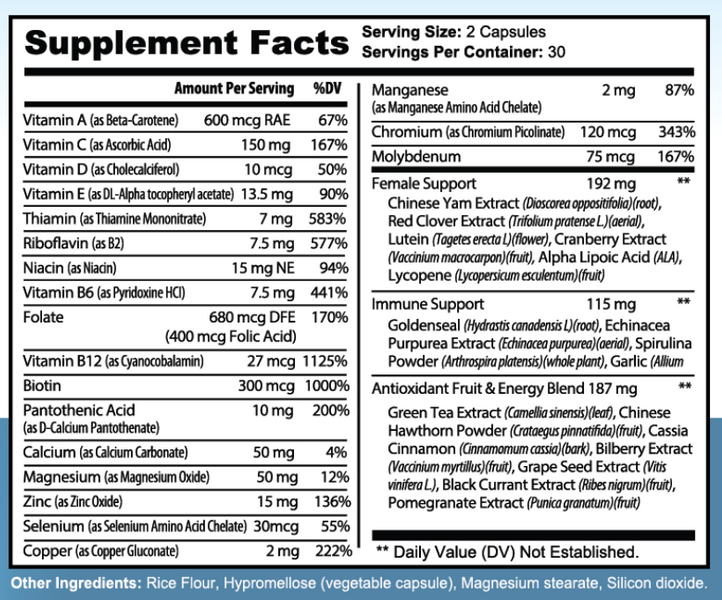 Women's Multivitamin Capsule for Vitality